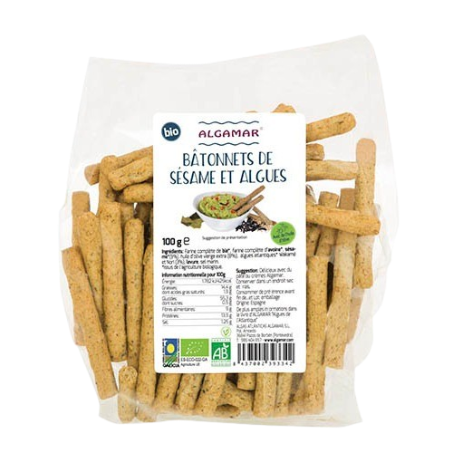 Bâtonnet sésame et algues BIO 8 x 100 gr | Couleur Nature